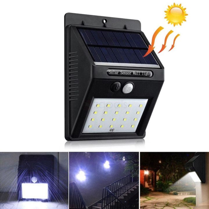 Black Solar Powered Led Bright Motion Sensor Light | Daraz.com.np