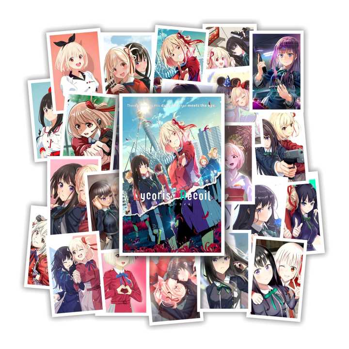 KYVOR Lycoris Recoil Anime Collectible Sticker Pack of 25pcs (10cm x ...