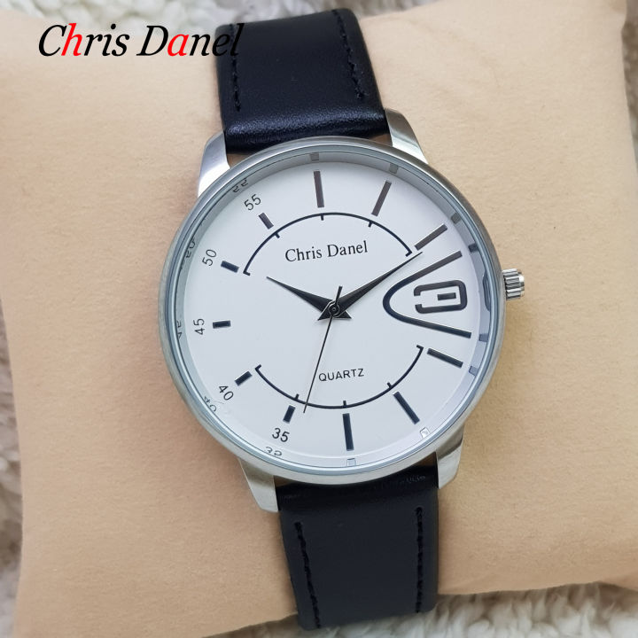 Chris Danel (Cd) Luxury Quartz Design Waterproof Genuine Leather Strap ...
