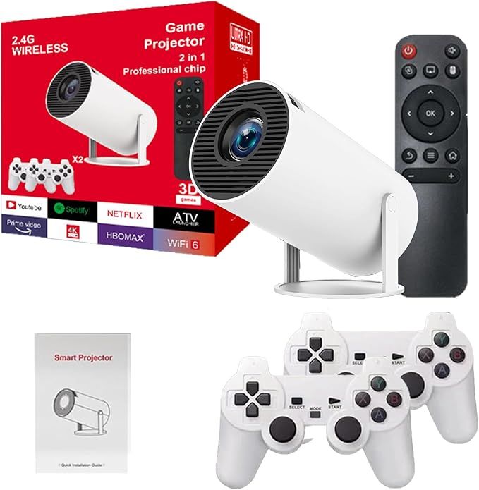 Retro Video Game Console, M300 Max + 2 Wireless Controllers, Projector ...