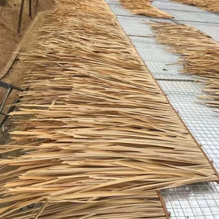 Artifical PVC Simulation Straw Roof Fake Retardant Thatch Decorative ...