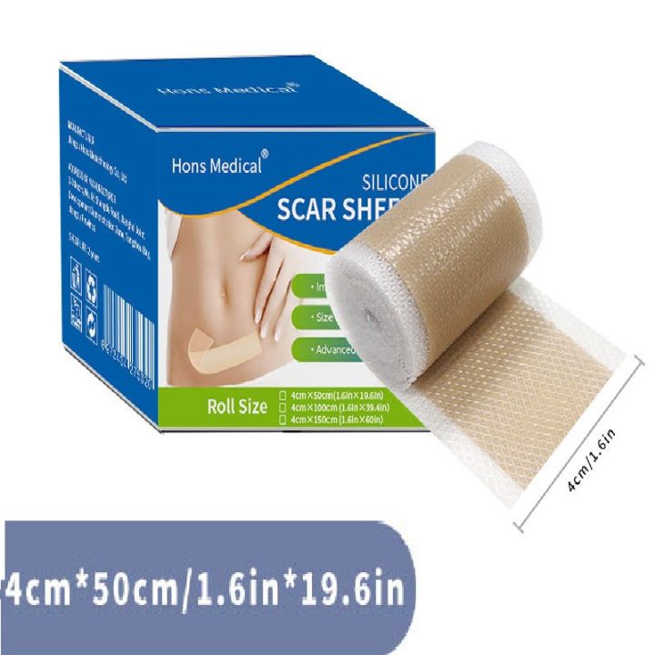 New 4cmx50cm Silicone Scar Sheet Painless Scar Repair Tape Roll ...