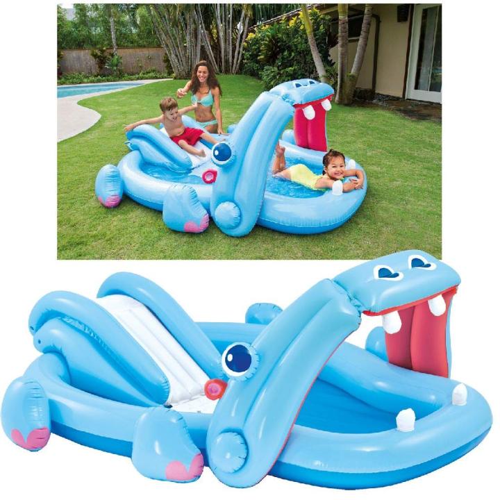Intex Blue Hippo Play Centre Paddling Pool For Kids-57150Np | Intex ...