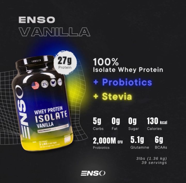 ENSO Isolate Whey Protein Vanilla (3lbs =1.36 kgs) | Daraz.com.np