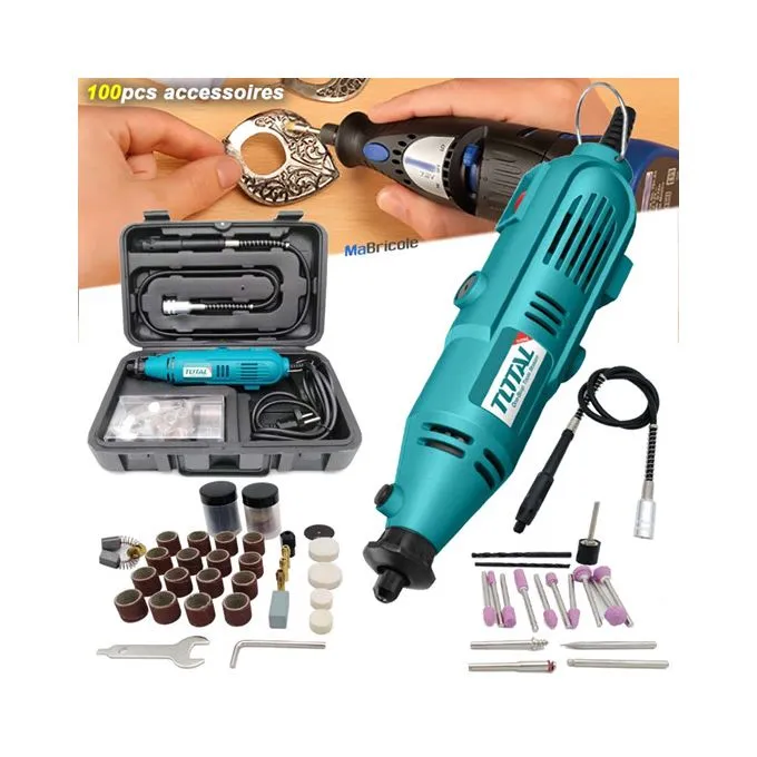 TOTAL Mini Drill/Grinder 130W with 100pcs Accessories TG501032 | Daraz ...