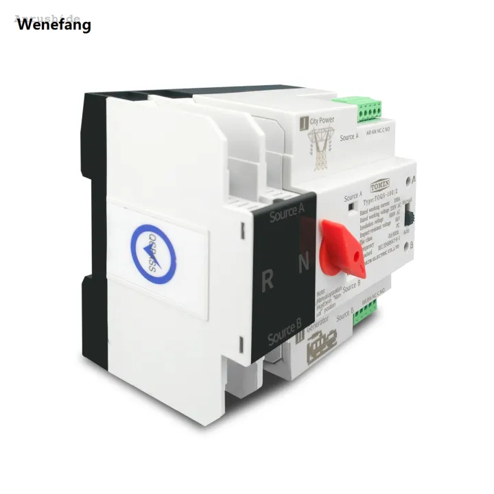 Wenefang Anrushide TOMZN Single Phase Din Rail ATS 220V Dual Power ...