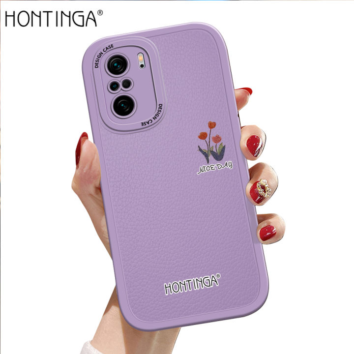 Hontinga for Redmi K40 Pro Xiaomi Poco F3 MI 11x Back Cover PU Leather ...