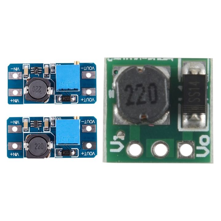 2Pcs MT3608 DC-DC Adjustable Step-Up Power Converter Module with 0.9-5V ...