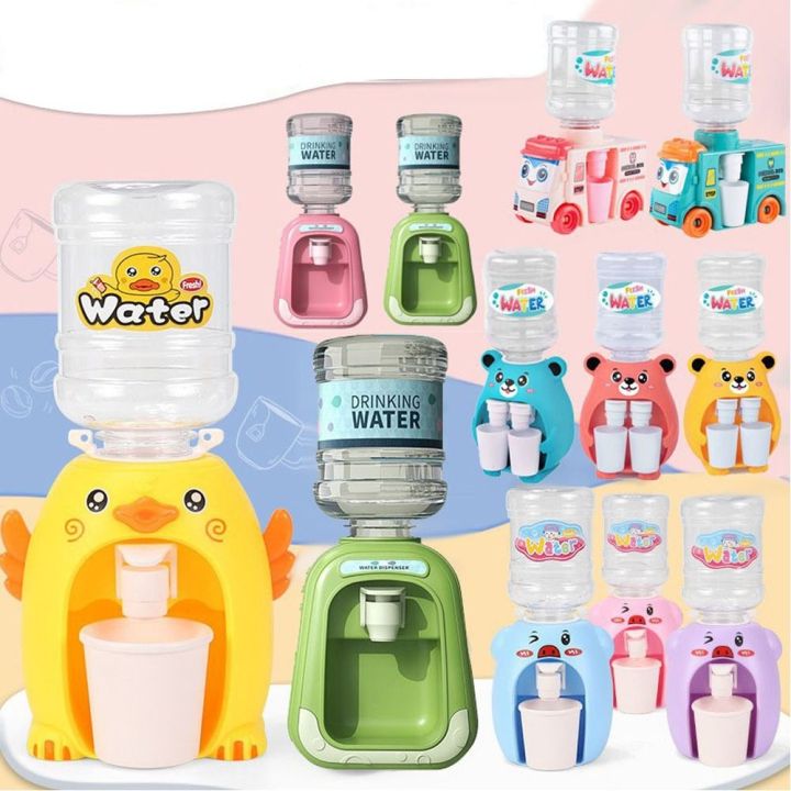 Cute Plastic Mini Water Dispenser Hand Press Cosplay Props Water Bottle ...