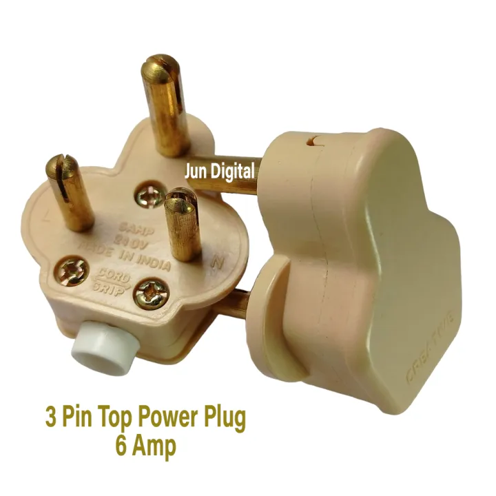 3 Pin Top Power Plug Socket 6 Amp Set of 2 | Daraz.com.np