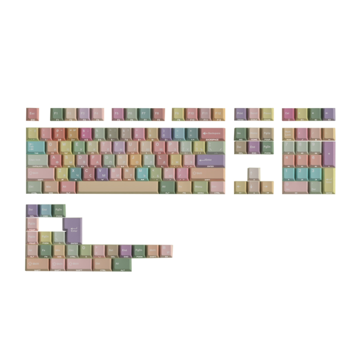 Double Print Dye-Sub PBT Keycaps Side Light Cherry Profile 131 Keys ISO ...
