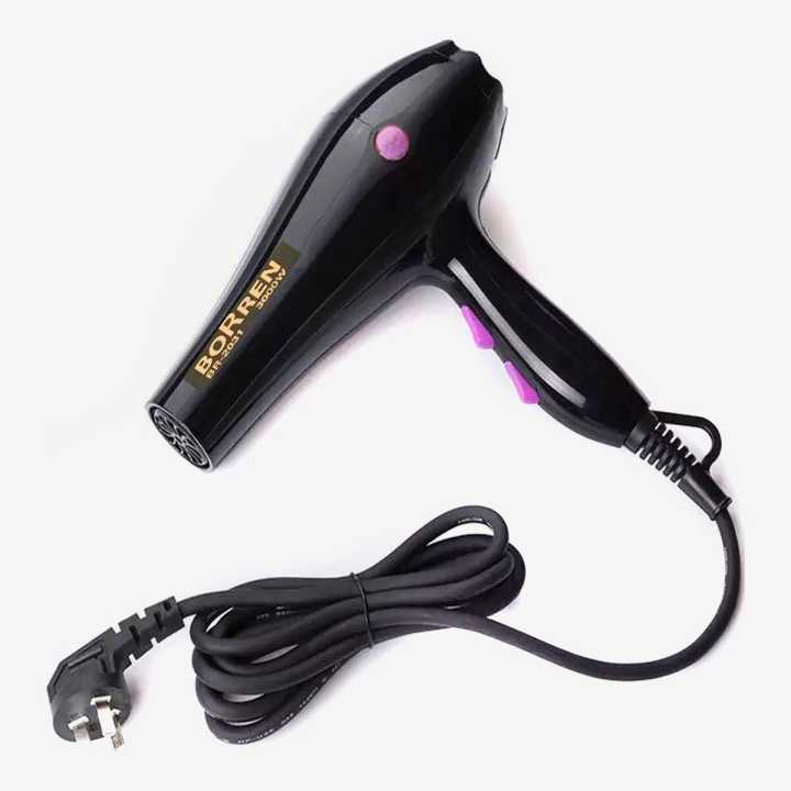 Borren Professional Hair Dryer Ceramic Blow Dryers Salon Powerful Blue ...