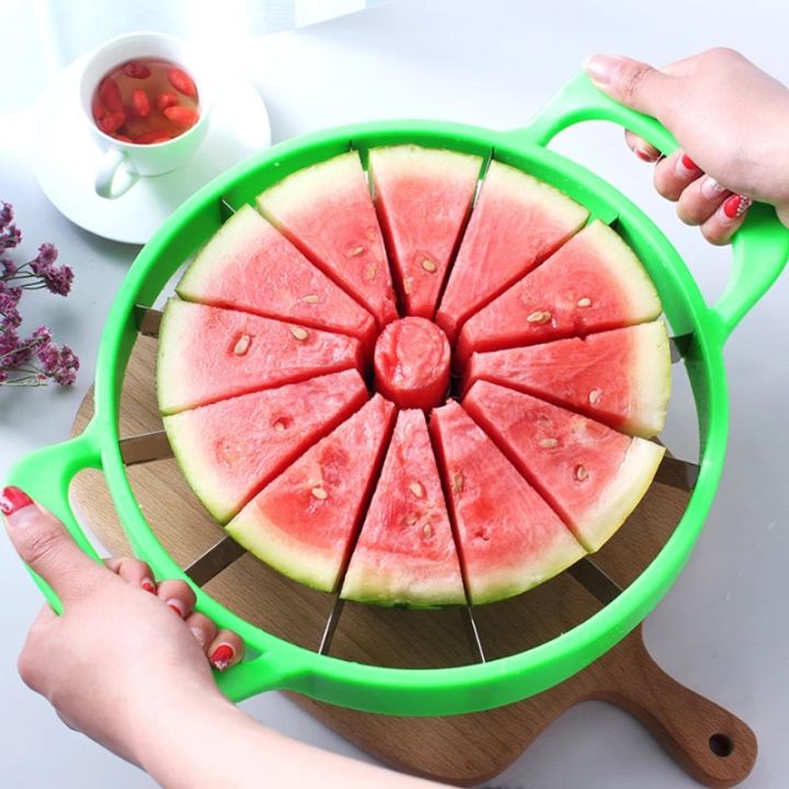 Watermelon Cutter Cantaloupe Melon Slicer Stainless Steel Kitchen Fruit ...