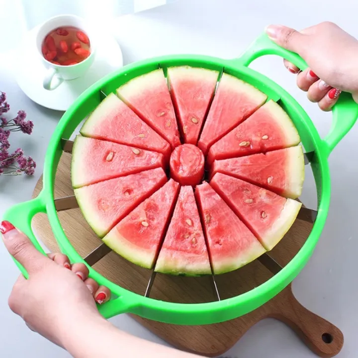 Watermelon Cutter Cantaloupe Melon Slicer Stainless Steel Kitchen Fruit ...