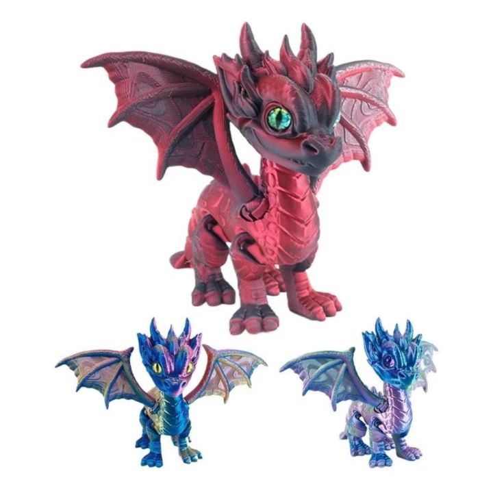 Animal Figure Multi-jointed 3D Printed Dragon Simulation Articulated ...