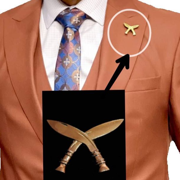 Khukuri Cross Badge in Golden Color for Men by TSN | Daraz.com.np