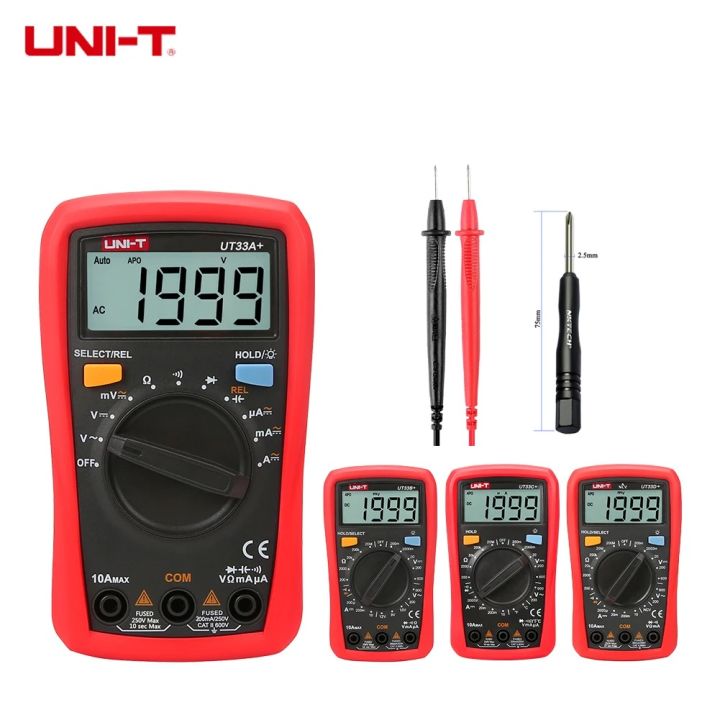 UNI-T digital Multimeter UT33D+NCV point Multimeter Voltage Current ...
