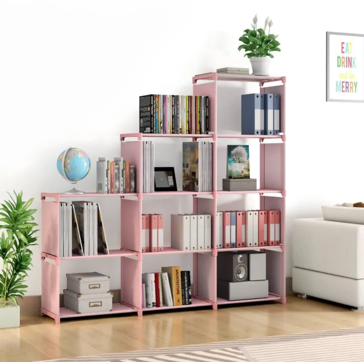 9 Layer Portable Book Shelf, Kids Books Racks for Home Plastic ...