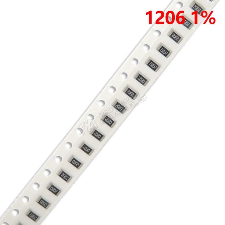 100pcs 1% 1206 SMD resistor 0R ~ 10M 1/4W 0 0.1 1 10 100 150 220 330 ...