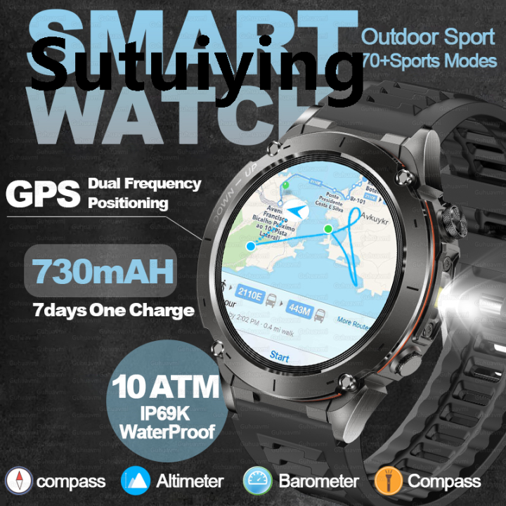 Sutuiying Dual-band GPS Outdoors Sports Smart Watch Men's Compass ...