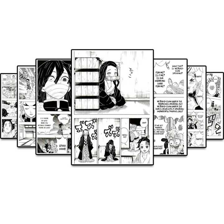 Demon Slayers A4 Size 6pc Manga Poster Set | Daraz.com.np