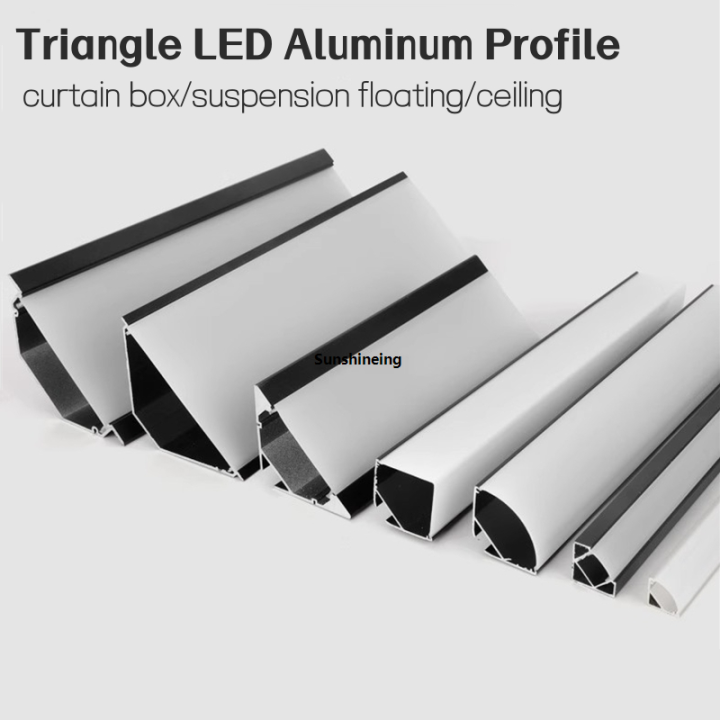 45° Oblique Beam LED Aluminum Profile V-type Top Corner Ceiling Flush ...