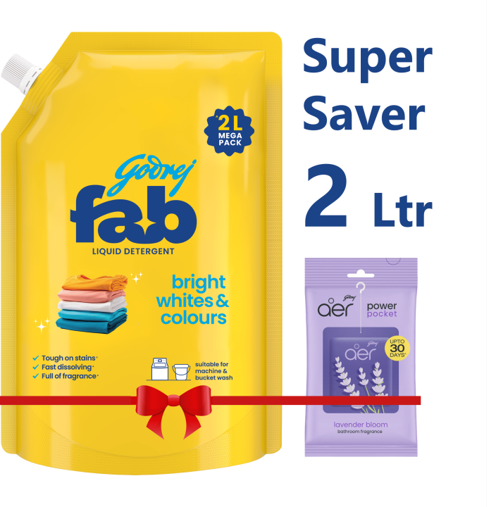 Godrej FAB Liquid Detergent 2 Ltr Super Saver pack with Aer Pocket FREE worth Rs. 96 | Daraz.com.np