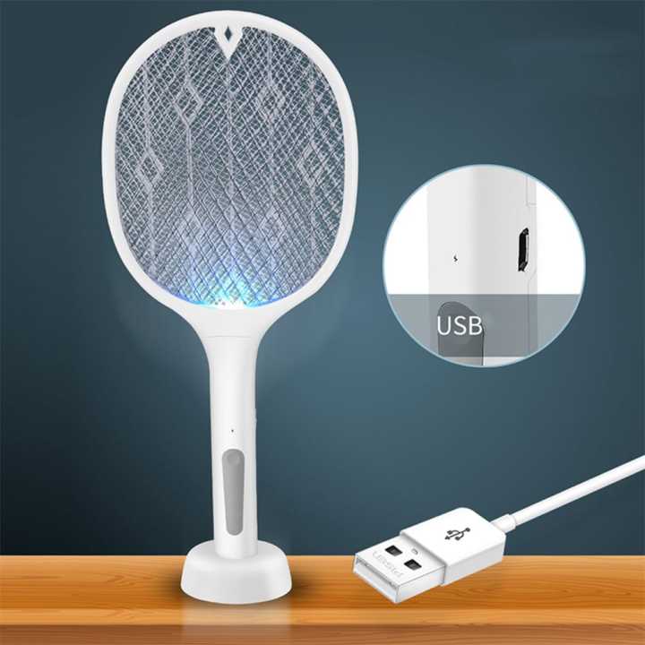 Mosquito Swatter Hit, Pest Control USB Rechargeable Mosquito Racket Bat ...