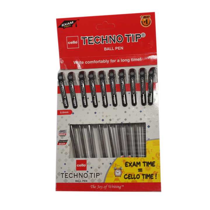 Techno Tip Ball Pen 10pcs-Black | Daraz.com.np