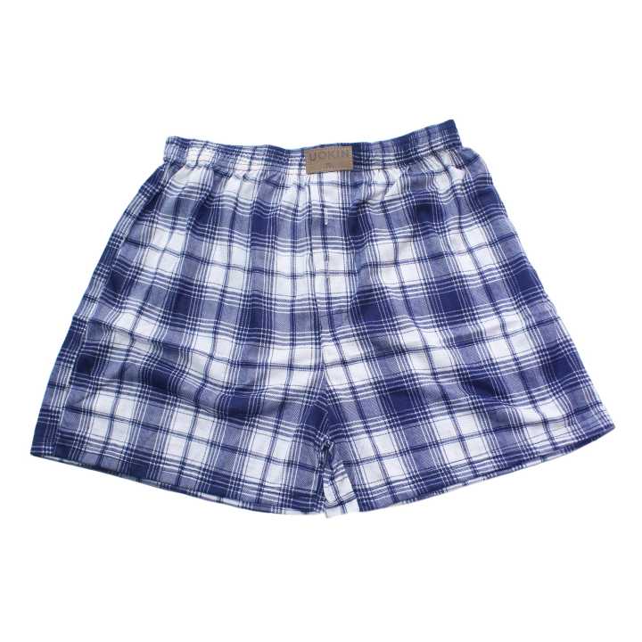 Sky Blue Cotton Check Boxer For Men | Daraz.com.np