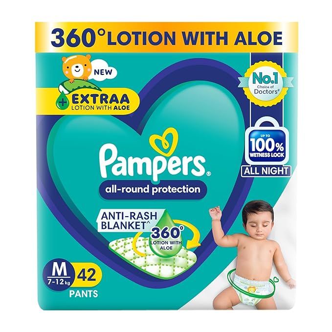 Pampers All Round Protection Pants Style Baby Diapers, Medium size (M ...