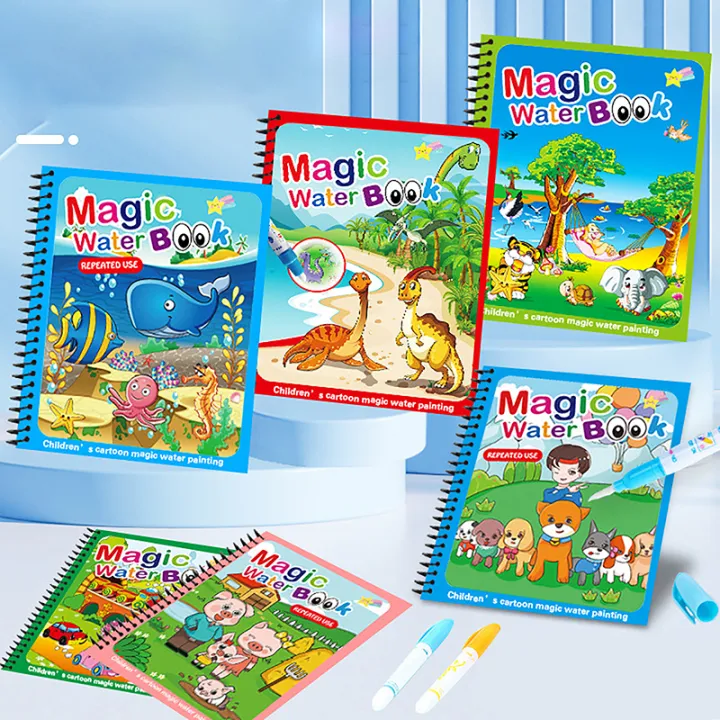 DIY Magic Drawing Books for Kids Reusable Graffiti Color Filling Book ...