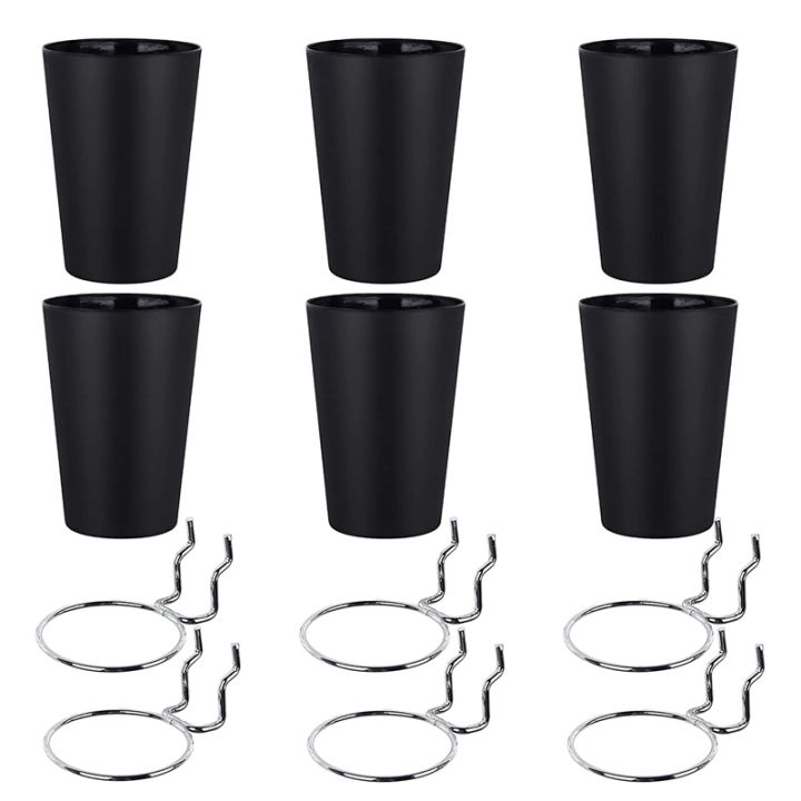 6 Sets Pegboard Hooks with Pegboard Cups Ring Style Pegboard Bins with ...