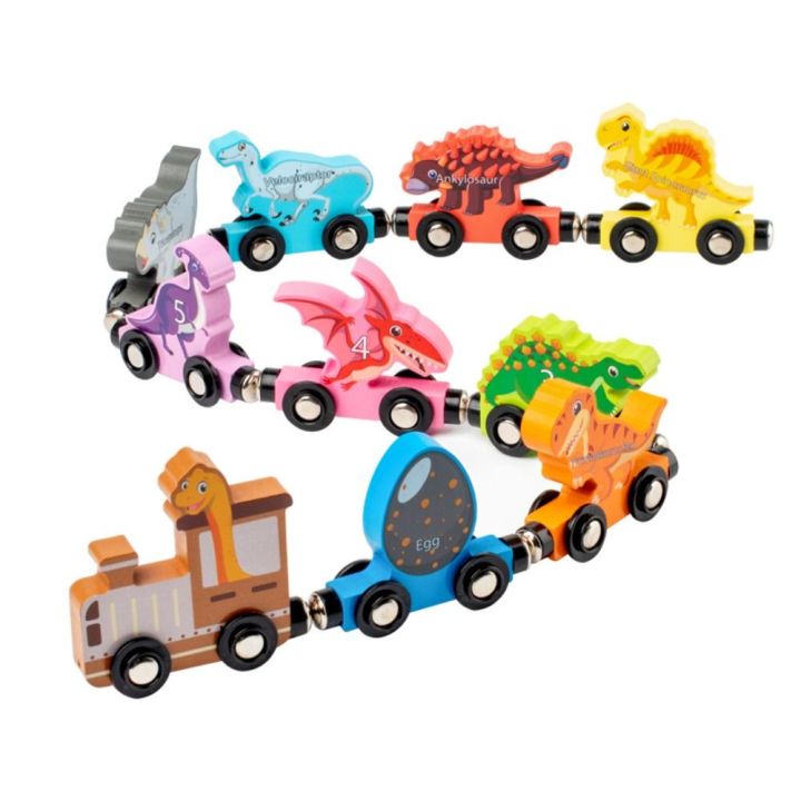 Development Number /Animal/Fruits/Dinosaur Magnetic Wooden Train Toys ...