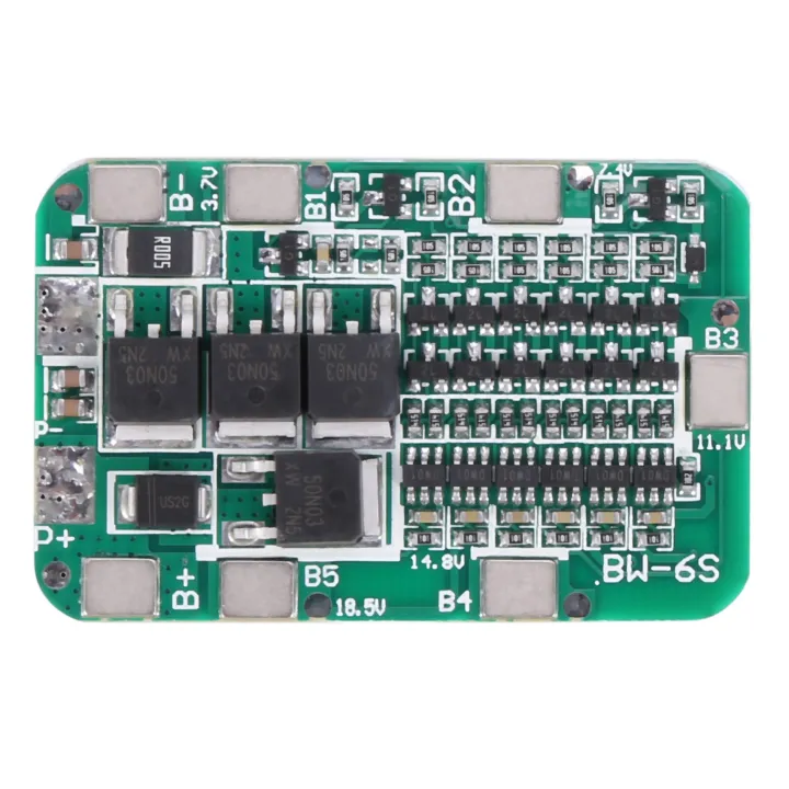 6S 15A 24V PCB BMS Charger Protection Board for 6 18650 Li-Ion Lithium ...