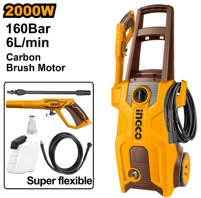 INGCO Tools High Pressure Washer 2000W Electric For Car And House ...