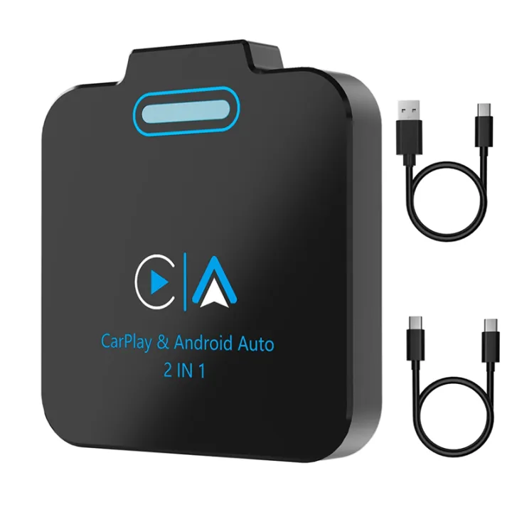 2-In-1 Carplay Android Auto Adapter Wireless Carplay Adapter Dongle ...