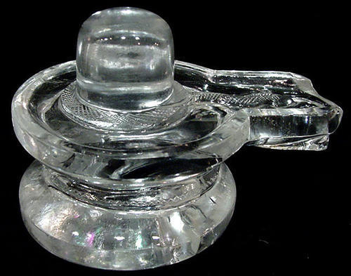 Crystal Shiva Linga; Small Size(70 - 80gm) For Pooja - Shiva Linga To ...