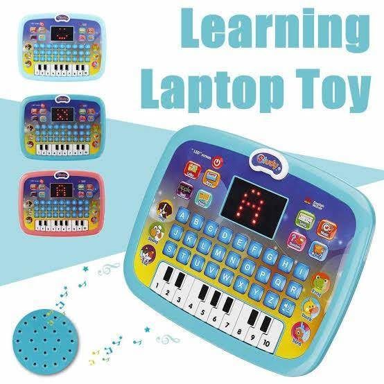 Educational Learning Kids Laptop Tablet with LED Screen Music Fun Toy ...