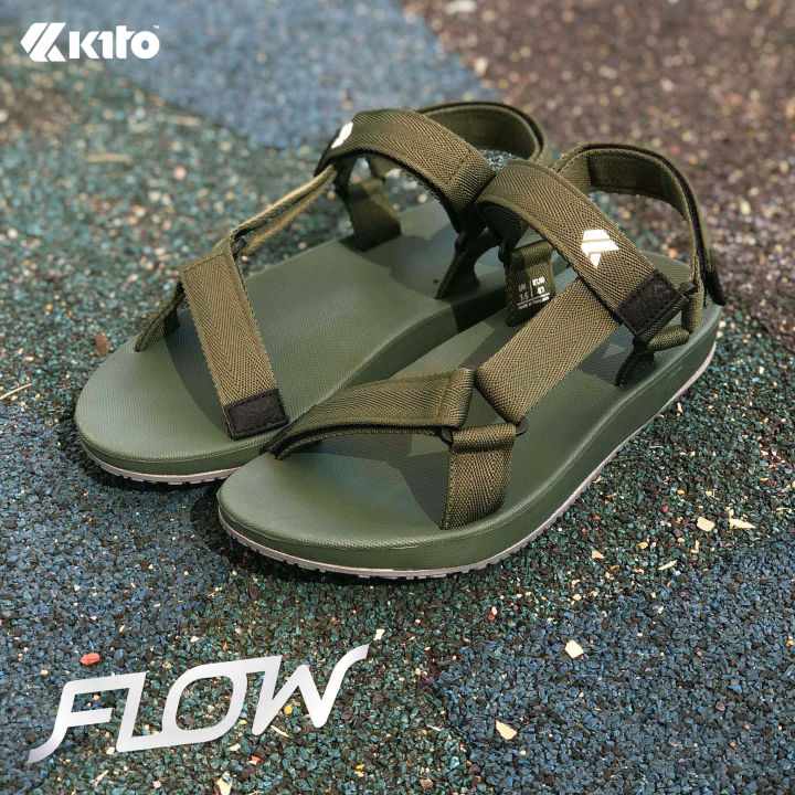 Kito Sandals For Men- Kito Flow Ai8 Trekking Series- Olive Green Slippers | Multisize | Fashion ...
