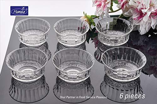 Set of 6 Pieces Crystal Glass Bowl Set | High Grade Diamond Cut Glass ...