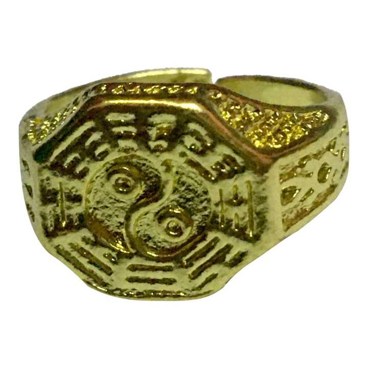 Yin And Yang Brass Trigrams Ring For Men | Daraz.com.np