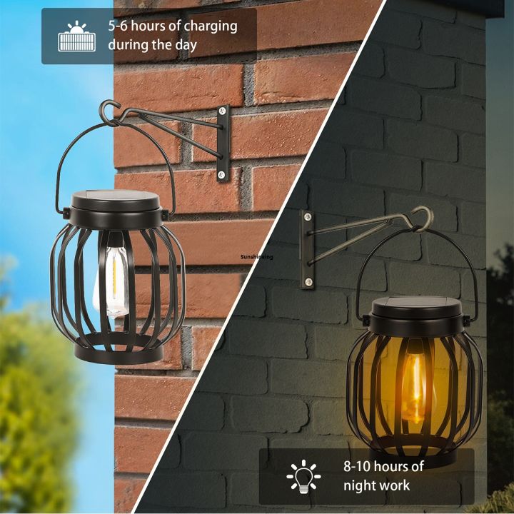 Passage hollow wall lighting light warm type solar lantern light flame ...