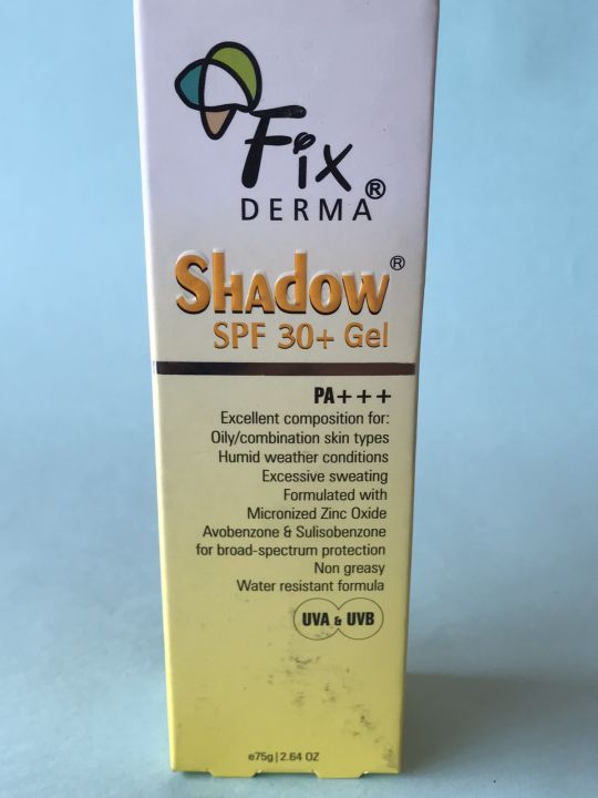 Fix Derma Shadow Sunscreen Gel Spf 30+ 75 Gm | Daraz.com.np
