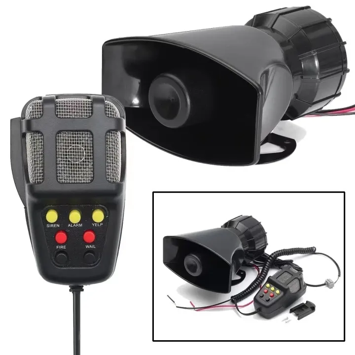 New Horn Tone 7 Loud 12v Siren Emergency Gas Siren Car Horn Loud Multi ...