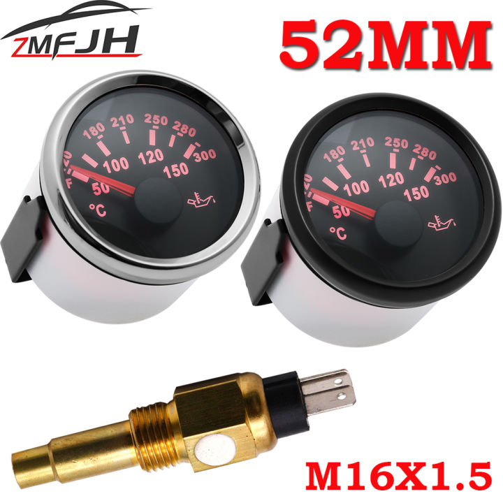 NEW 【Innovative design】Ad 52mm Oil Temperature Gauge 50-150 鈩?120-300鈩 ...