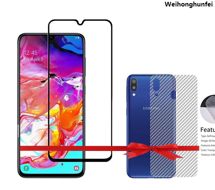 WeihonghunfeiLuxury Tempered Glass Soft Back Cover Screen Protector For ...