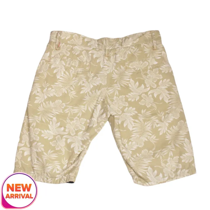 Mint Green Floral Cotton Half Pant For Men | Daraz.com.np