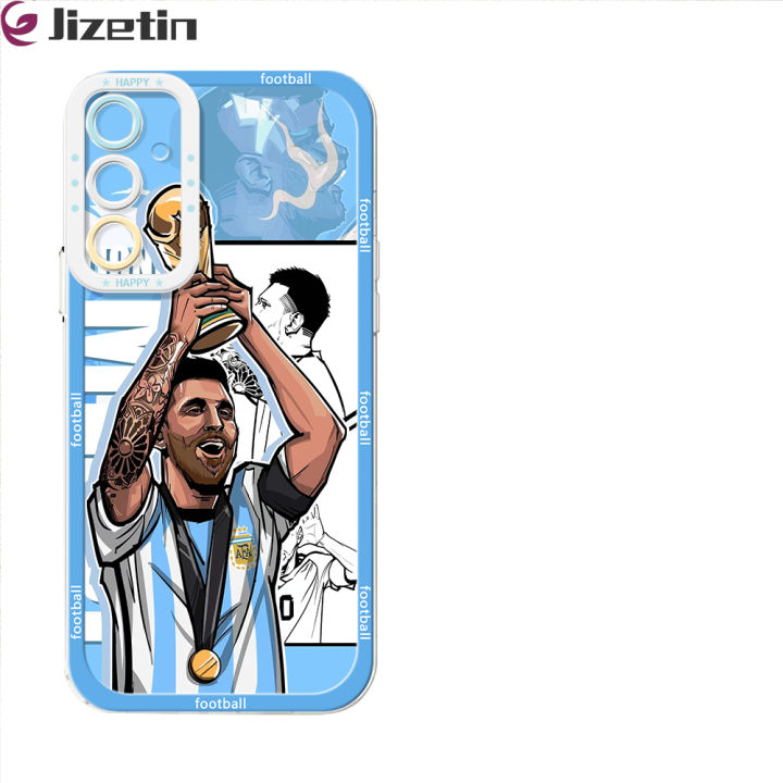 Jizetin for Samsung A24 4G Back Cover Crystal Transparent Messi Star ...