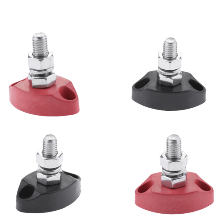 4Pcs DC 12V Bus Bar Terminal Block - 1/4 Inch 6mm Positive Insulated ...